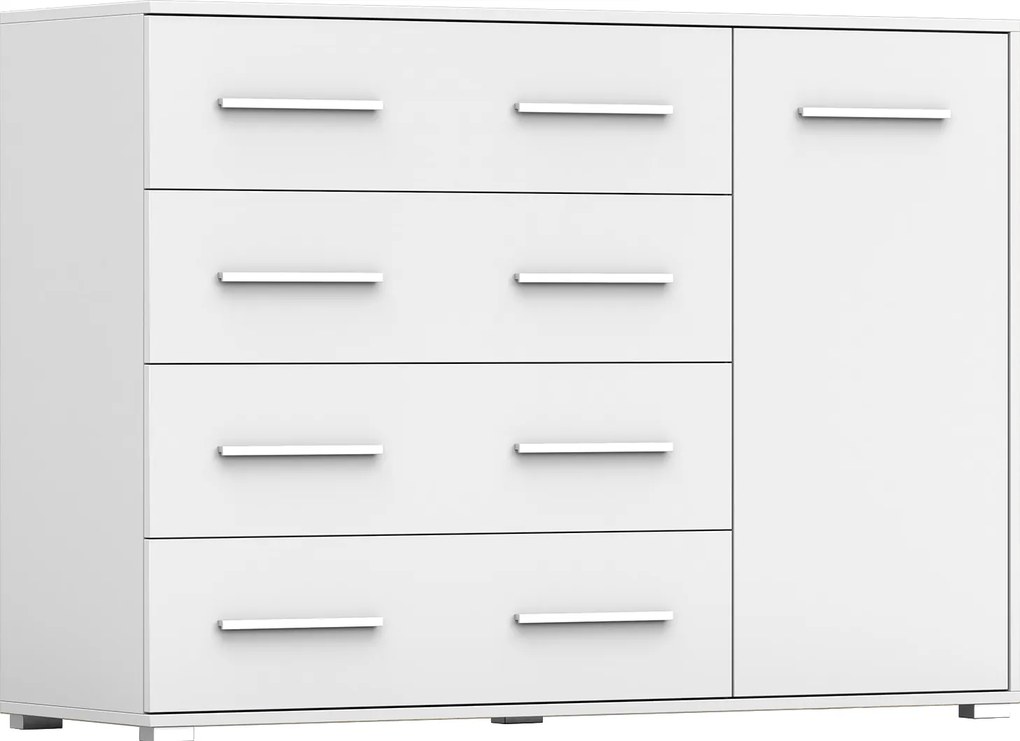 IDZ Komoda FRIDA 02 1D4S, 135 cm Bílá