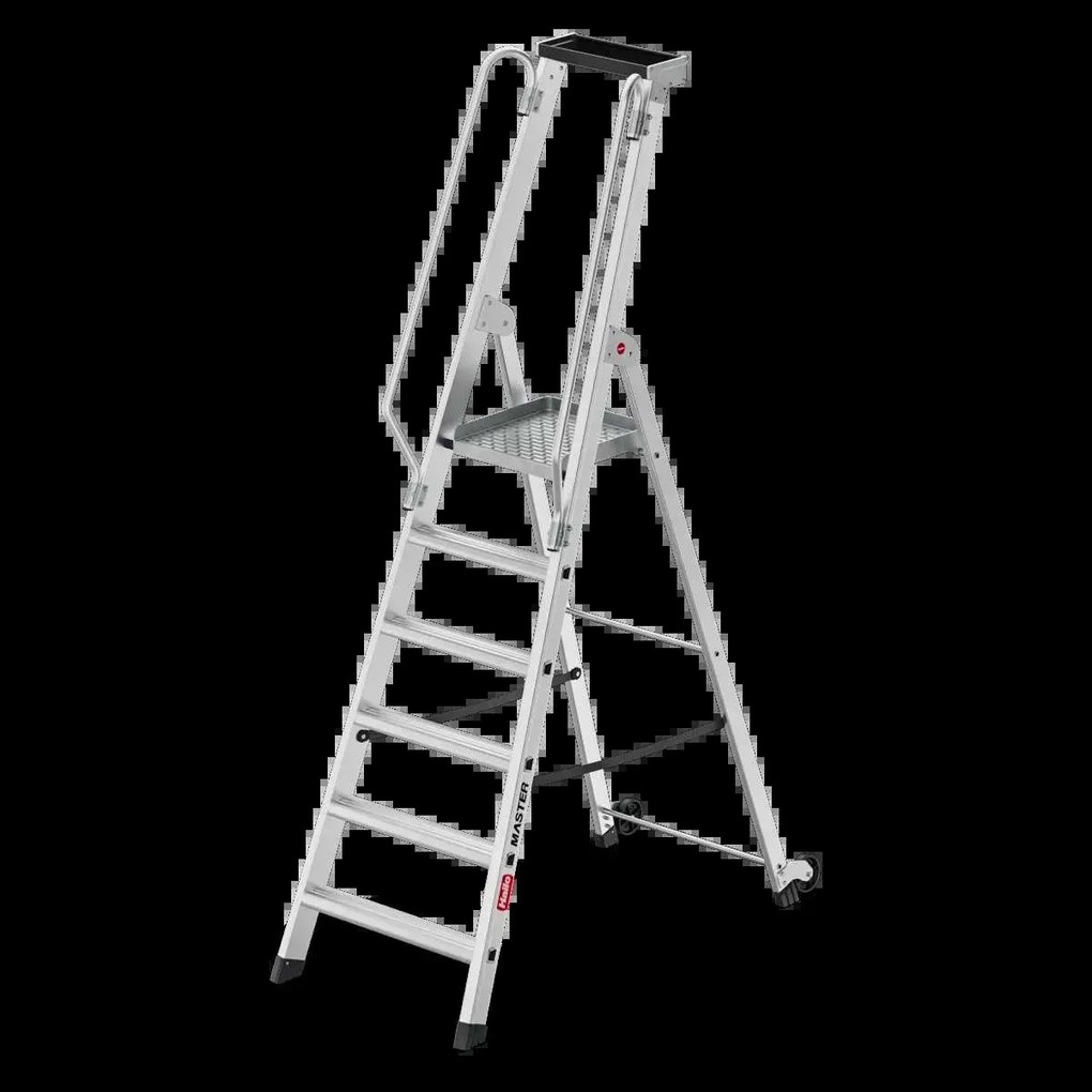Hliníkové schůdky Hailo Master P80 6 stupňů, 10000-119