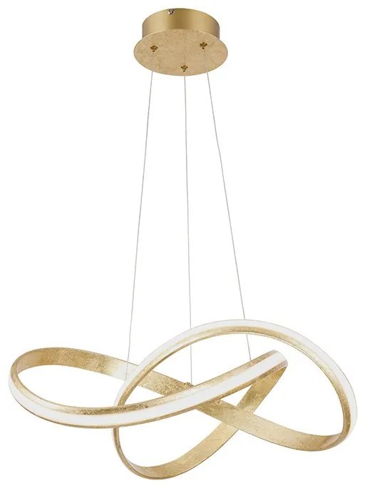 Designová závěsná lampa zlatá vč. LED 60 cm - Belinda