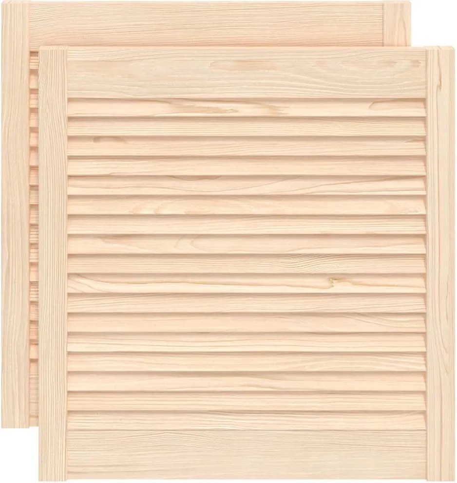 Nábytková dvířka lamelový design 2 ks 61,5 x 59,4 cm borovice 151122