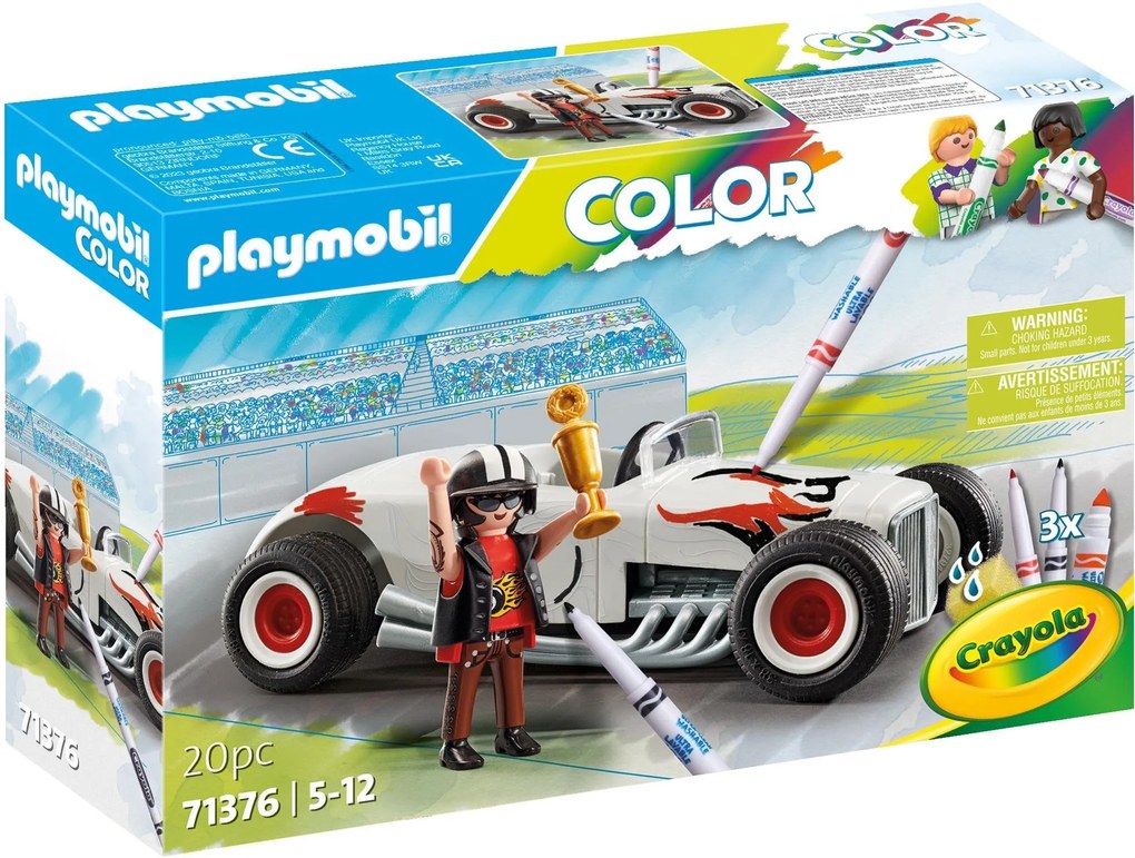 Stavebnice playmobil 71376 playmobil color: závodní auto
