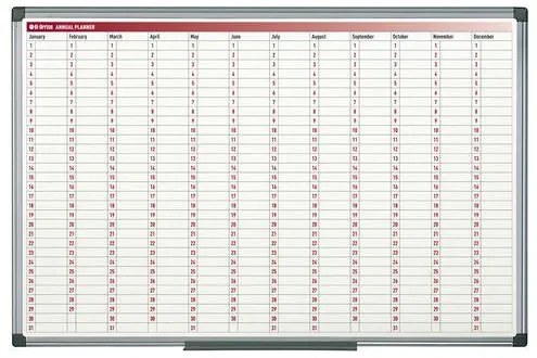 Bi-Office Magnetická roční plánovací tabule Ginger