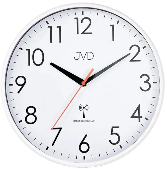 JVD Nástěnné přehledné rádiem řízené hodiny s plynulým chodem JVD RH502.3