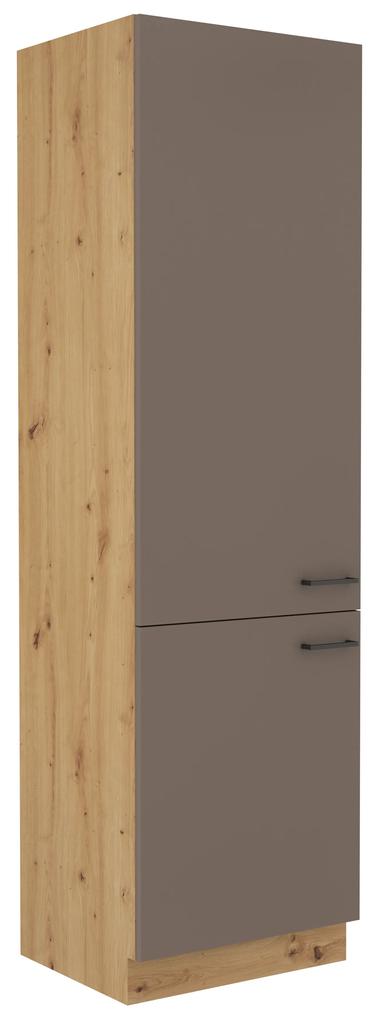Potravinová kuchyňská skříňka Barb 60 DK-210 2F (dub artisan + truflová). 1044948