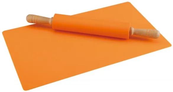 Vál silikonový s válečkem, oranžová - Renberg