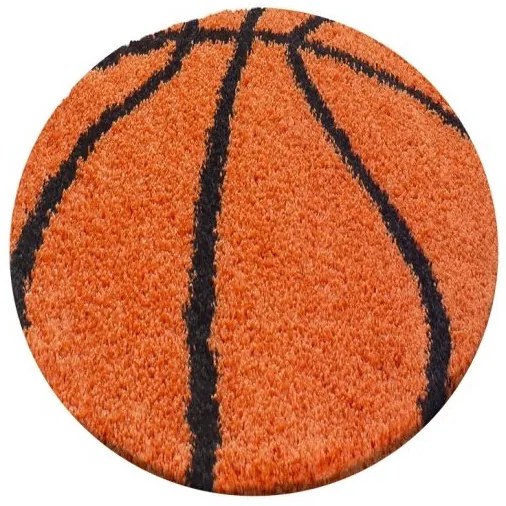 Ayyildiz, Dětský kusový koberec Fun 6002 orange, 120x120 (průměr) kruh, oranžová, dětský pokoj Biano.cz