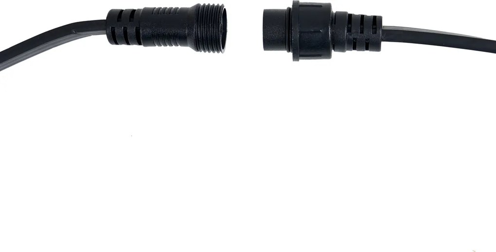 Propojitelné černé řetězové osvětlení se zástrčkou 10m, 20 světel IP64 - Lubber