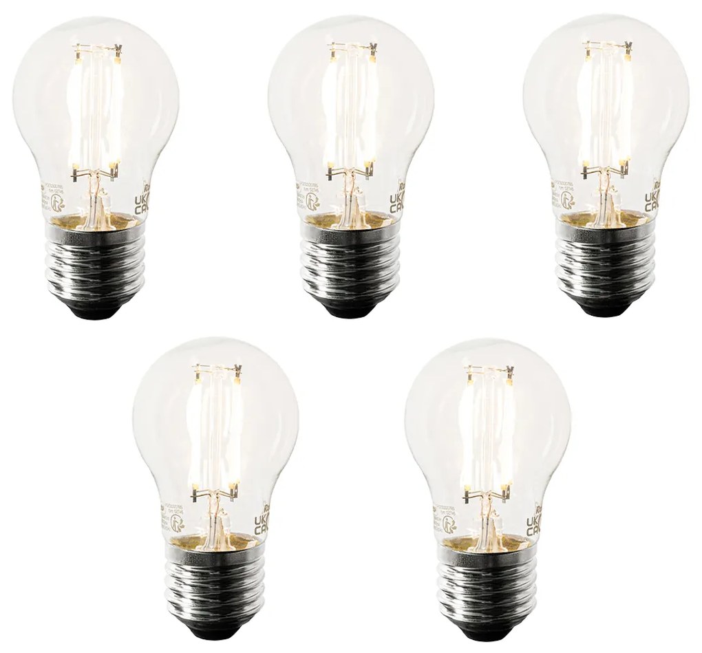Sada 5 chytrých LED žárovek E27 P45 4,5W 470 lm 1800-4000K