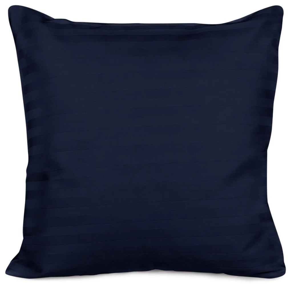 SATÉNOVÝ POVLAK NA POLŠTÁŘ CIZGILI NAVY BLUE 40X40 CM EXCLUSIVE TMAVĚMODRÁ