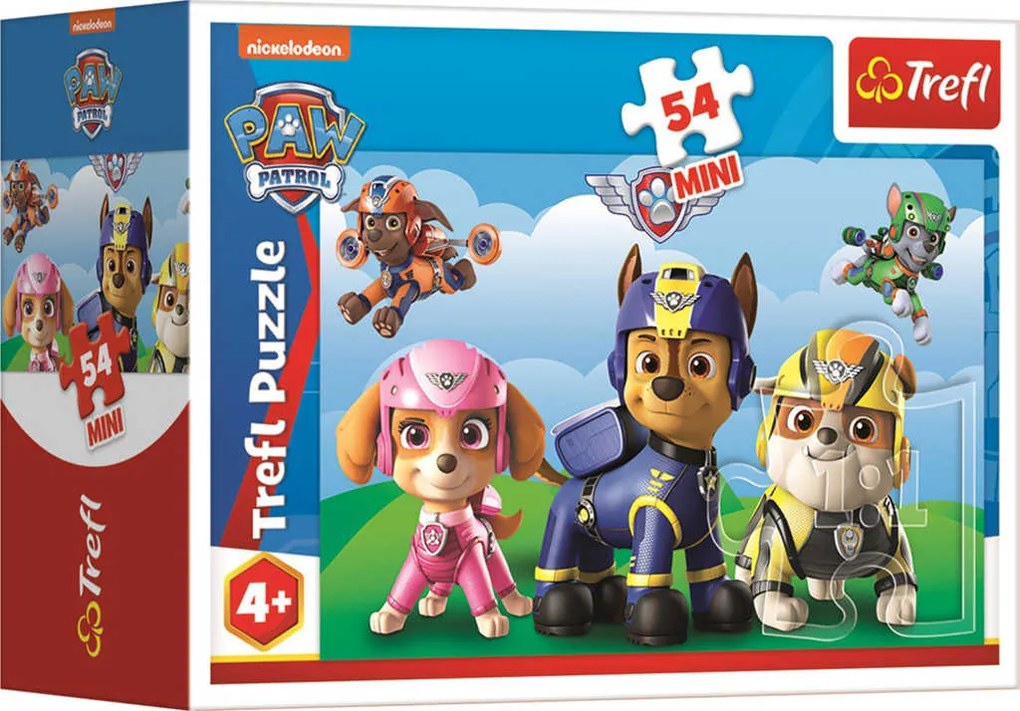 TREFL PUZZLE Tlapková Patrola Společná dobrodružství mini 20x13cm 54 dílků 4 druhy tr54200