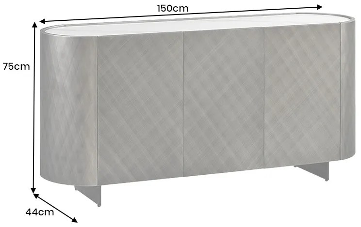 Designová komoda Wilhelmina 150 cm bronzová