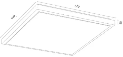 Argon 1826 - Stropní svítidlo CARLSON 4xE27/15W/230V 60x60 cm černá