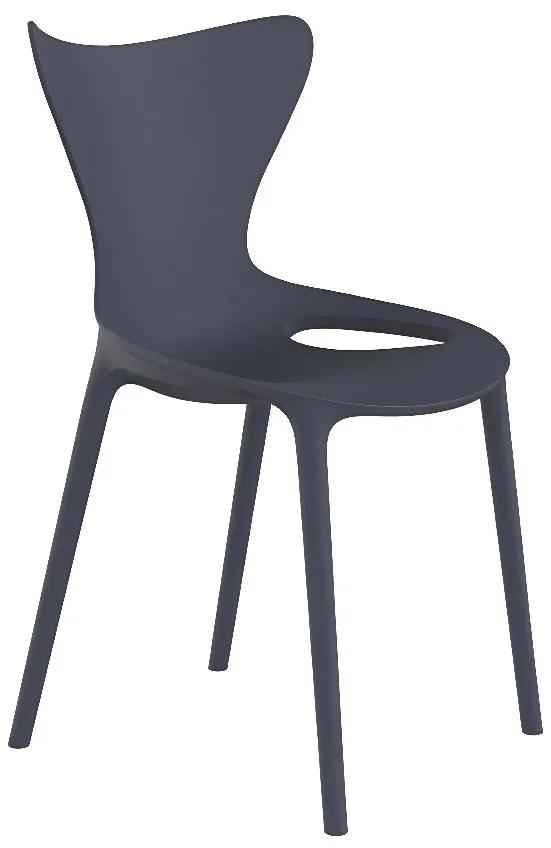 OnaDnes -20% VONDOM Tmavě modrá plastová dětská jídelní židle LOVE MINI