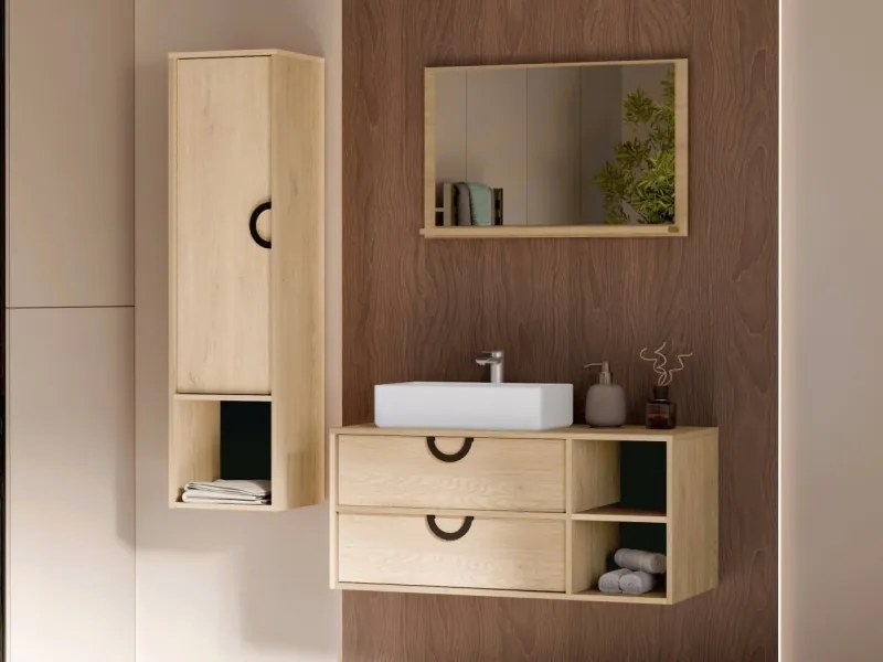 Koupelnový nábytek Gewiro, Barva: dub cremona, Sifon k umyvadlu: ano, Umyvadlo: ne, Baterie: Economico BYU 020M
