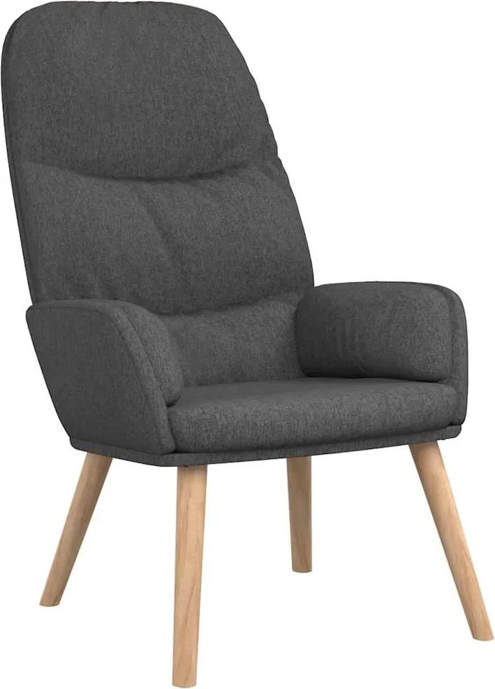 Relaxační křeslo tmavě šedé textil 340991