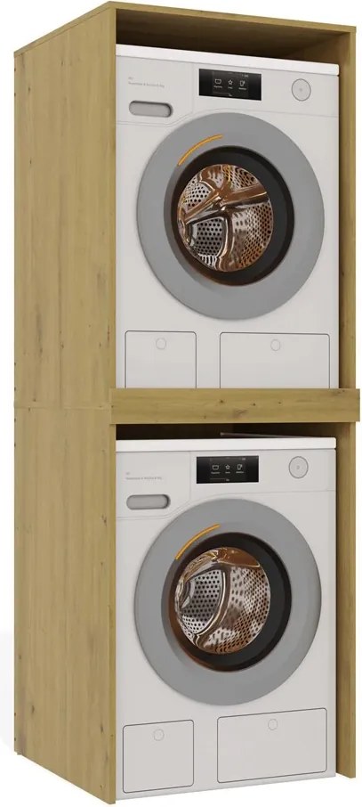 Skříňka na pračku a sušičku POLA TWIN dub artisan