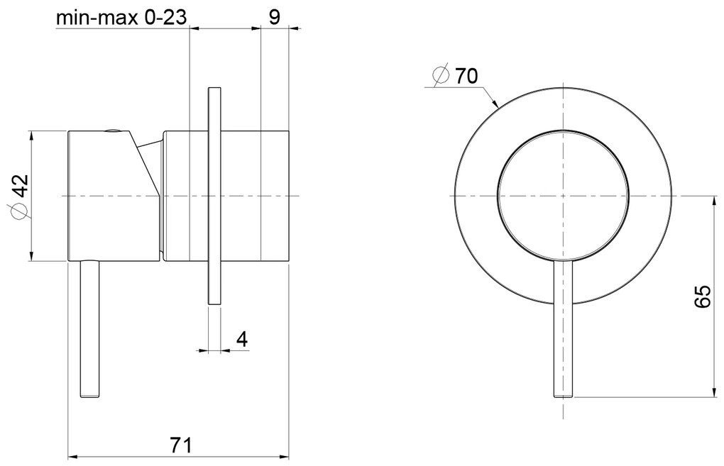 Sapho Sapho, ULTRAMIX podomítková sprchová baterie, 1 výstup, chrom, UT041