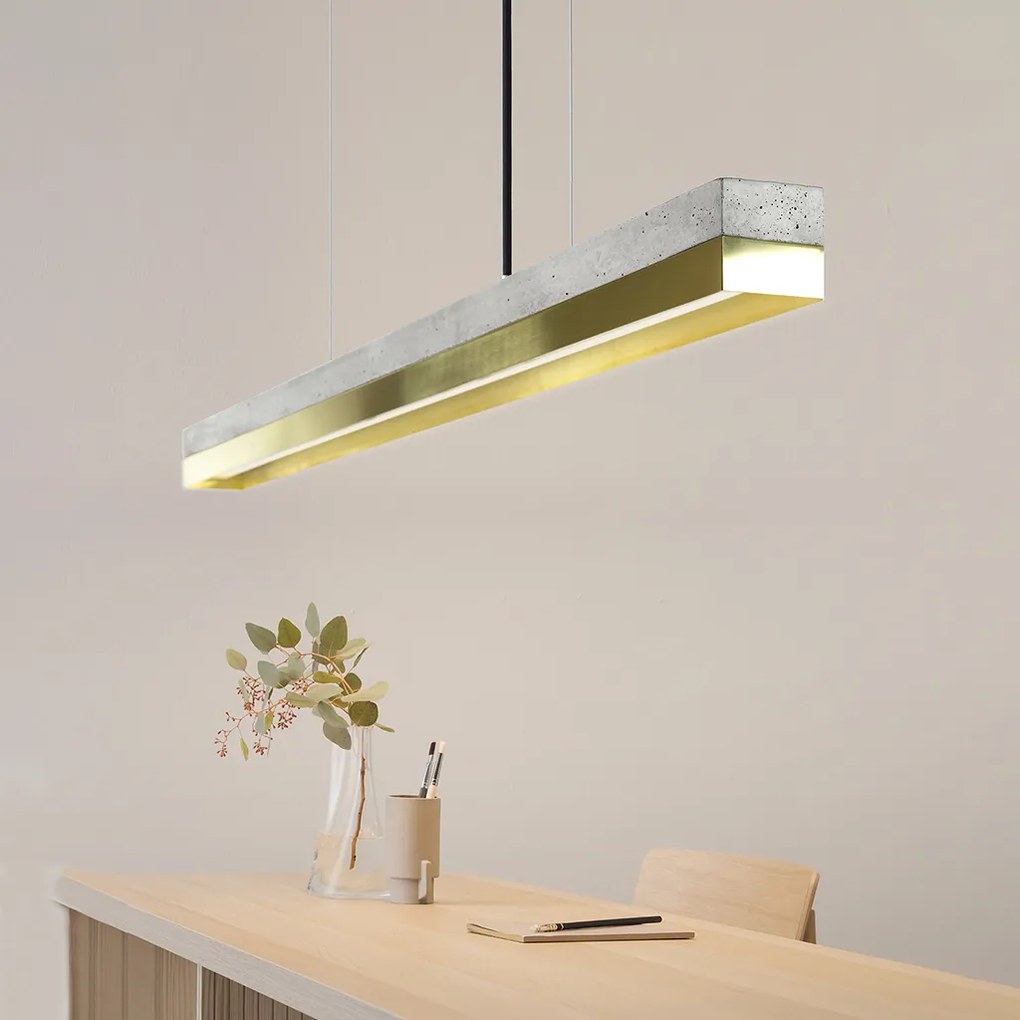 Lineární svěšené LED svítidlo C1 light  Lineární svěšené LED svítidlo C1 light Dekor: Mosaz, Stmívání: Stmívatelné DALI touch dim, Teplota…