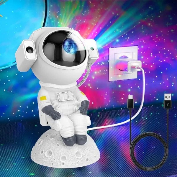 LED RGB Projektor 3v1 LED/5W/5V 3000/4000/6000K astronaut + dálkové ovládání