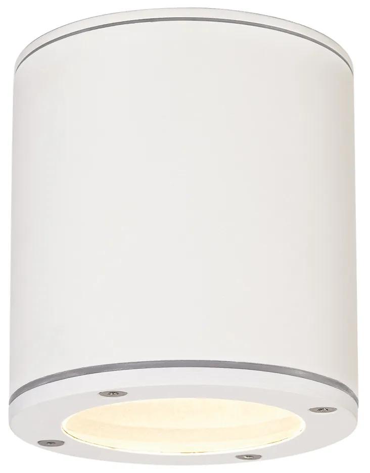 SLV 231541 Sitra, bílé stropní venkovní svítidlo, 1x9W, prům. 10cm, IP44