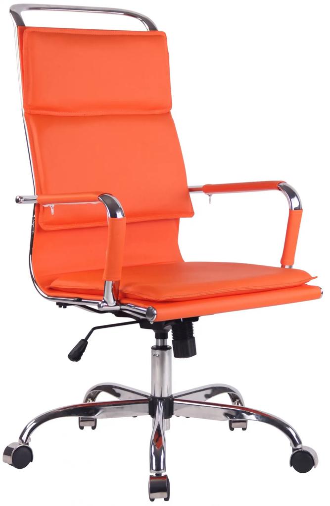 Kancelářská židle Bedford ~ koženka - Oranžová