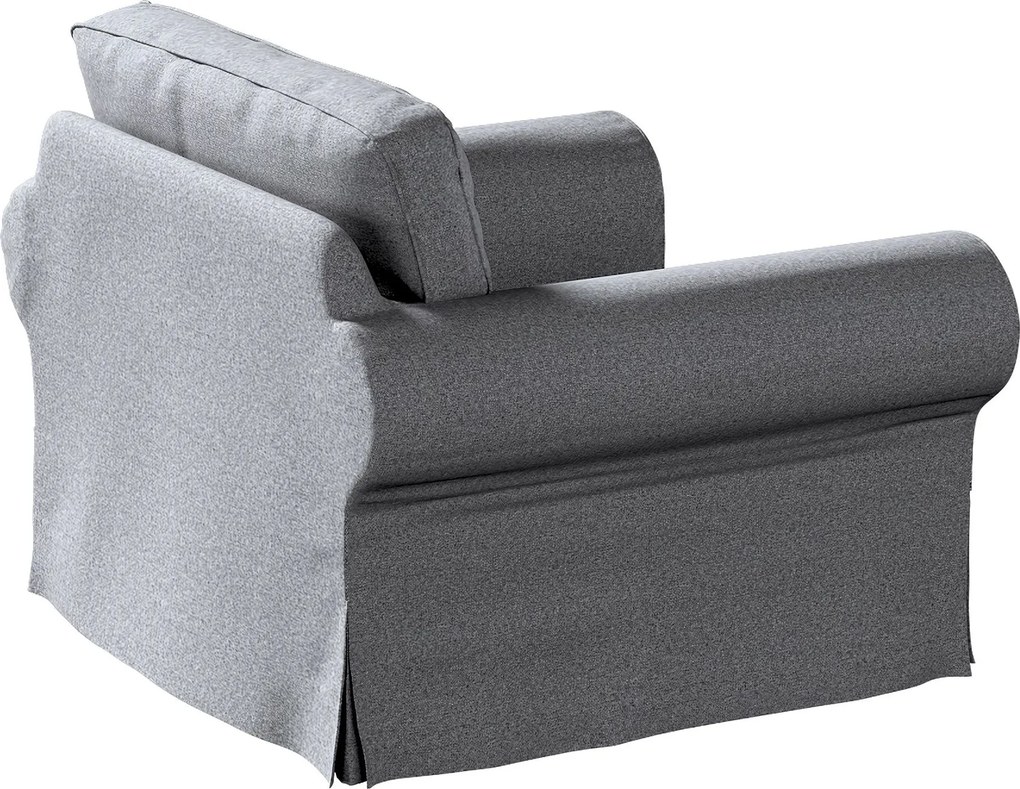 Potah na křeslo IKEA Ektorp barva šedá látka pletený vzor