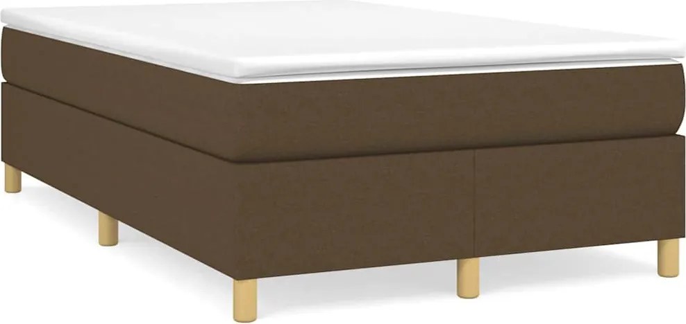 Rám postele s boxspringem tmavě hnědá 120 x 200 cm textil 3120948