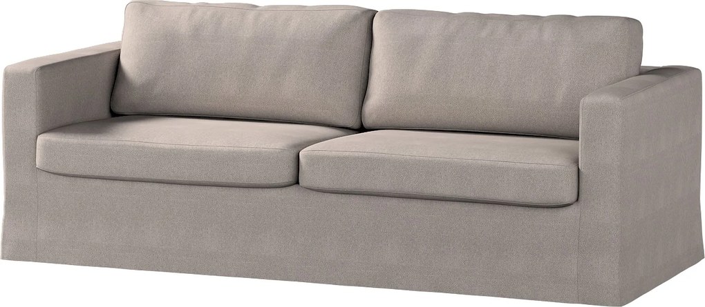 Potah na pohovku IKEA Karlstad 3-místná, nerozkládací, dlouhý barva béžová látka pletený vzor