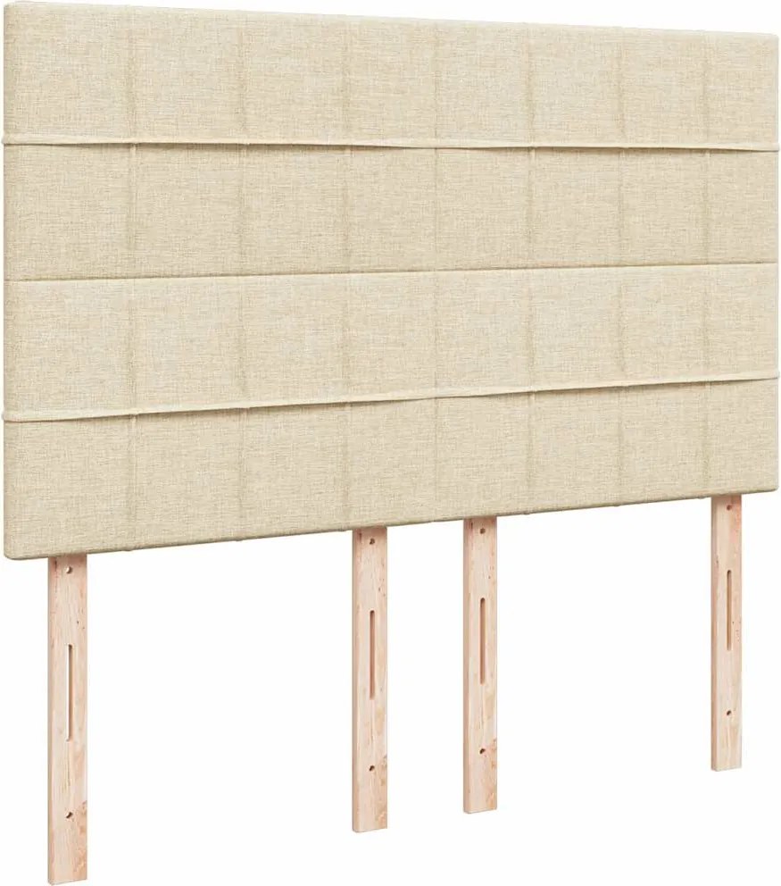 Box spring postel s matrací krémová 140x190 cm textil 3292056