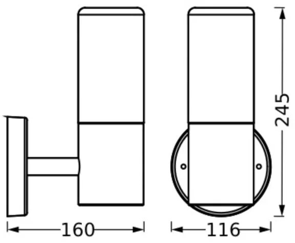 Ledvance - Venkovní nástěnné svítidlo FIGO CYLINDER 1xE27/20W/230V IP44