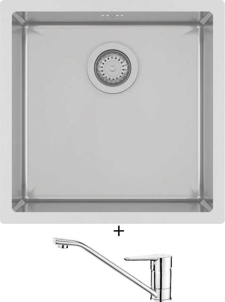 SET Aquastone ELEGANT 120-40 nerez kartáčovaný + Deante CORIO BFC 060M chrom