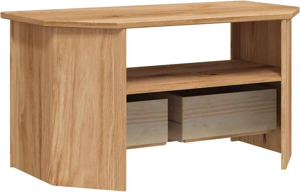 Rohová TV skříňka 93x49x49 cm masivní borovice řada Panama 282685