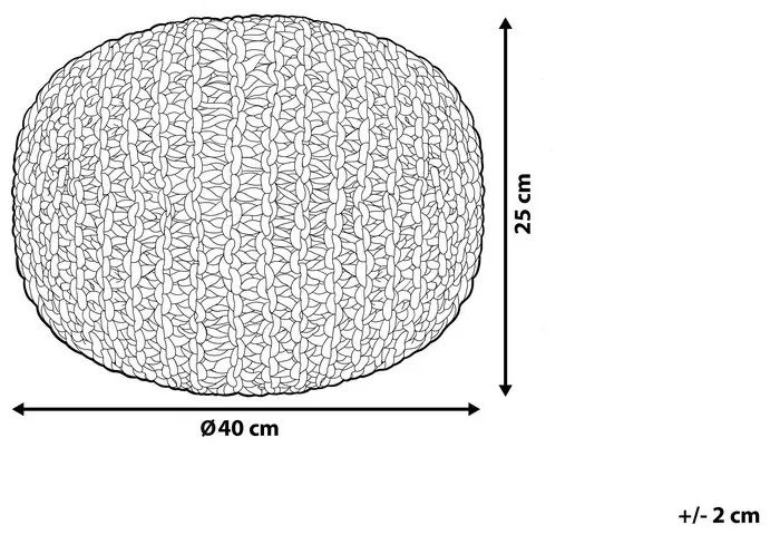 Kulatý světle modrý polštář na sezení 40x25 cm CONRAD Beliani