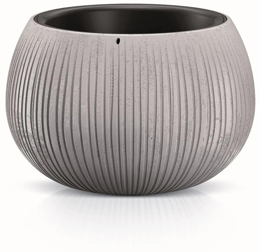 Prosperplast Květináč s vkladem BETON BOWL šedý 47,8 cm