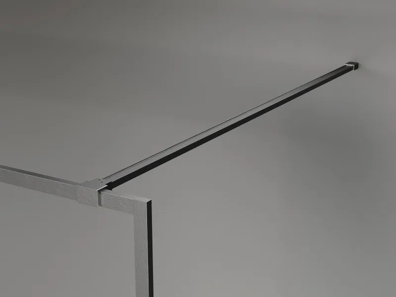Mexen Kioto-F, sprchová zástěna s rámem 120 x 202 cm, 8 mm grafit, grafitový profil, 800-120-104-66-40