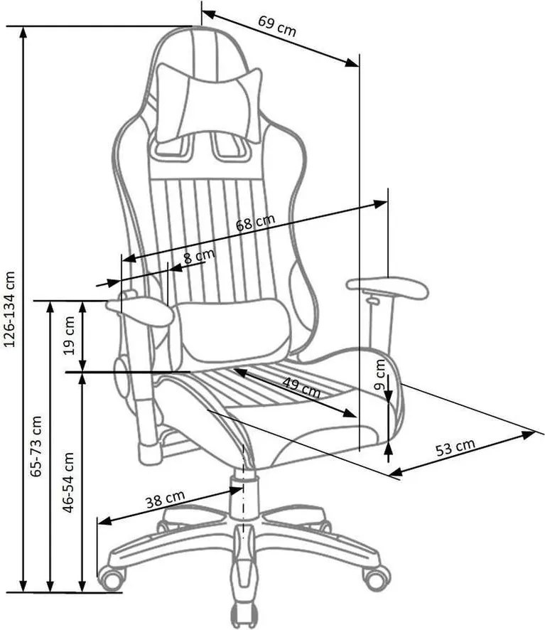 Herní židle Velocity, černá / červená