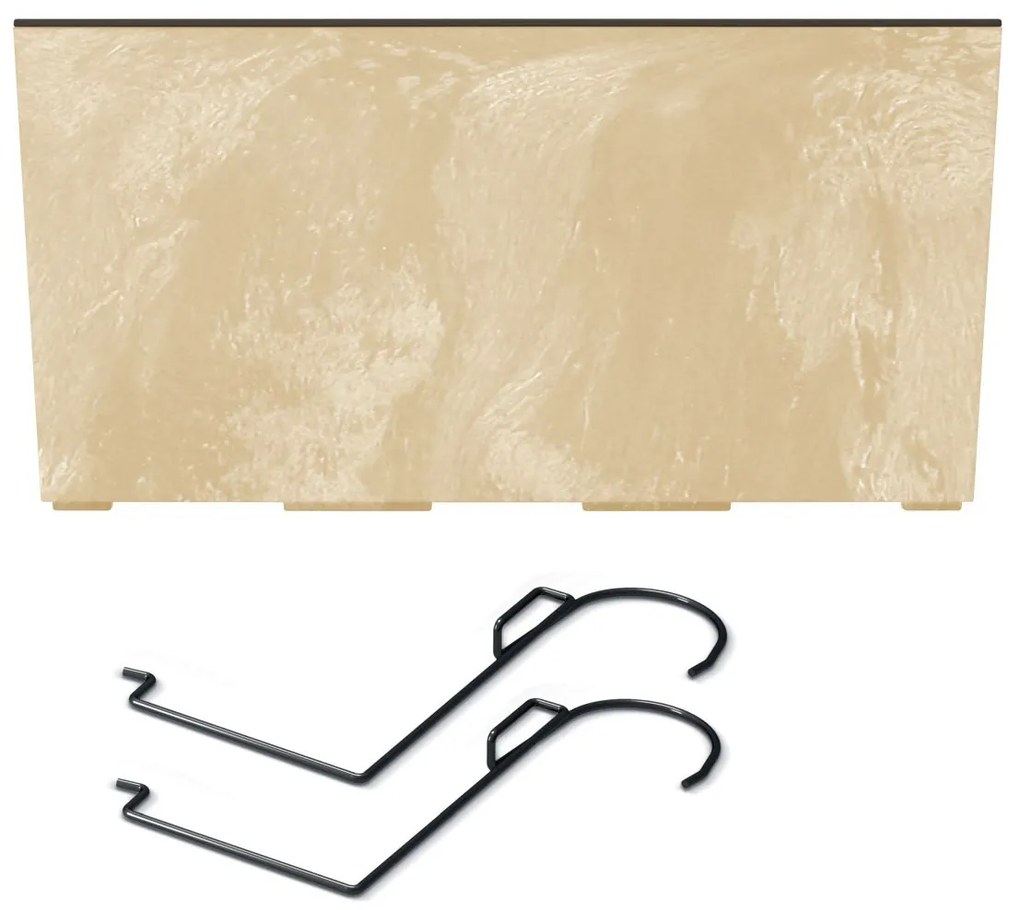 Prosperplast Truhlík s háky URBI CASE BETON EFFECT W pískový 58cm