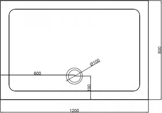 BPS-koupelny Obdélníkový sprchový kout HYD-OK103C 120x80 černá/transparent + vanička HYD-OSV-ST03C černá