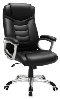 Manažerské křeslo, Ergonomické, Výškově nastavitelné, Černé, 67-77x53x52cm