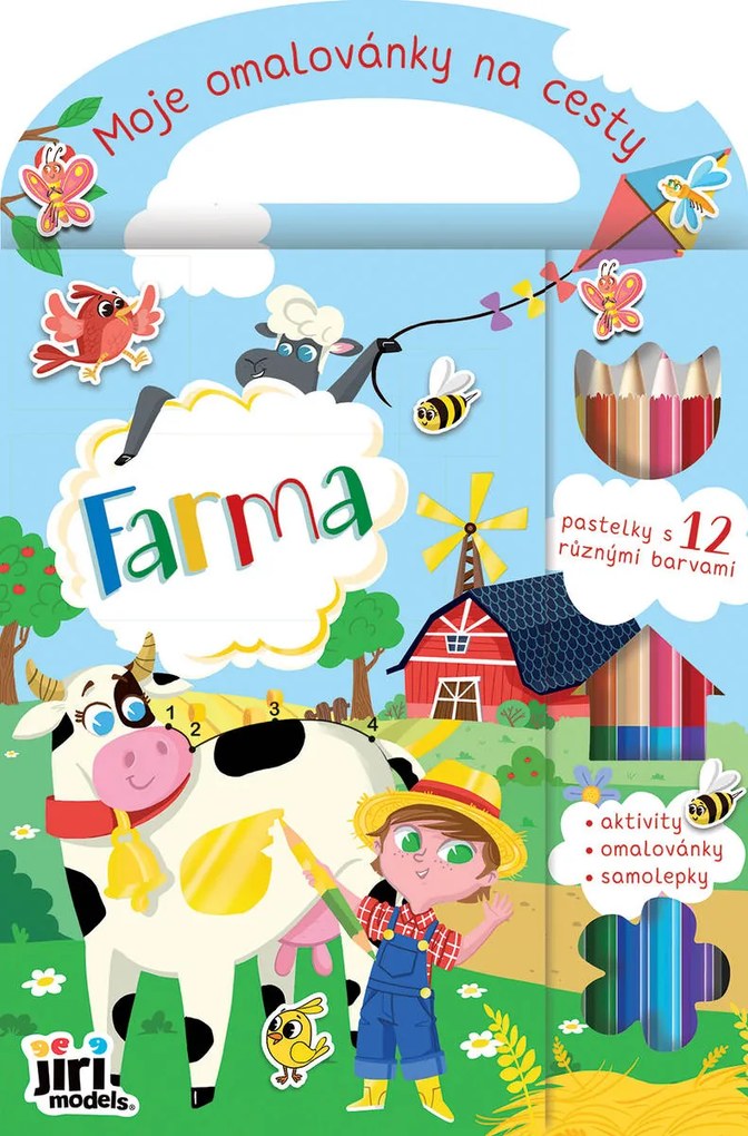 JIRI MODELS Moje omalovánky na cesty Farma s pastelkami a samolepkami 3