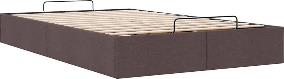 Osmanský rám postele bez matrací tmavě šedá 120x200 cm textil 3310871