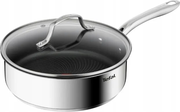 Hluboká Pánev Tefal Titanová 24 CM Víko Inox Ocel Plynová Indukce