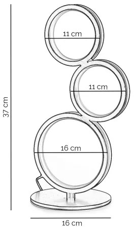 ONLI - LED Stolní lampa RINGS LED/17W/230V 4000K 37 cm černá
