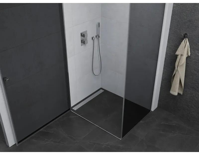 Mexen Pretoria sprchový kout s otočnými dveřmi 90 x 70 cm, Grafitově černá, Chromovaná - 852-090-070-01-40