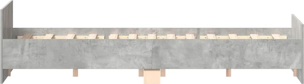 Rám postele s hlavovým a nožním čelem betonově šedý 135x190 cm 3203792