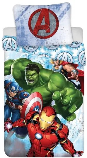 Jerry Fabrics povlečení bavlna Avengers Heroes 140x200+70x90 cm