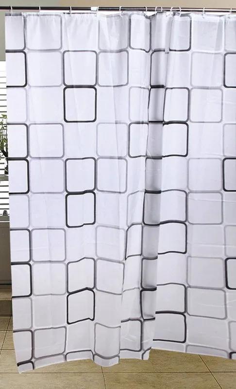 Aqualine Sprchový závěs 180x180cm, vinyl, čtvercový vzor