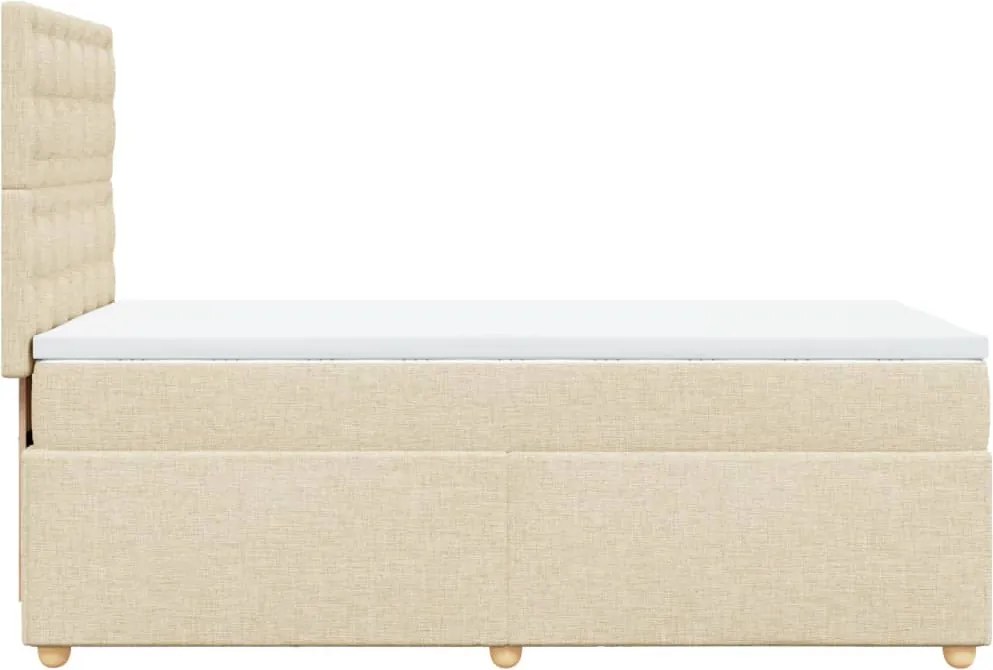 Box spring postel s matrací krémová 90x200 cm textil 3291182