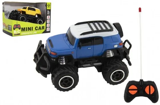 Auto RC mini SUV plast 14cm 27MHz na dálk. ovl. na bat. se světl. 2 barvy v krab. 16x12x10