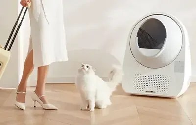 Catlink Pro-X Luxury Version bílá / Inteligentní samočisticí kočičí to